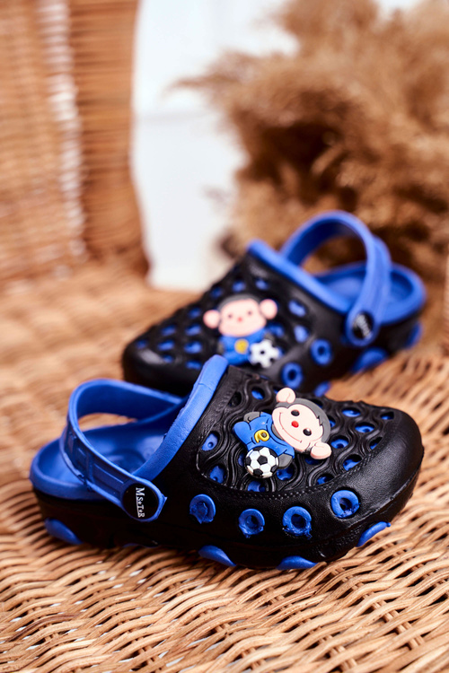 Dětské žabky Pěnové Kroks Černá Opice Footballer | Módní a dostupná ...